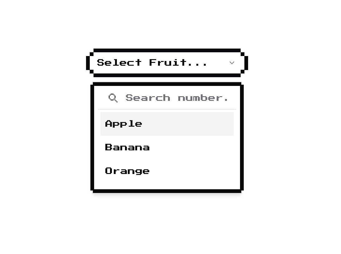 8-bit Combo Box - 8bitcn/ui
