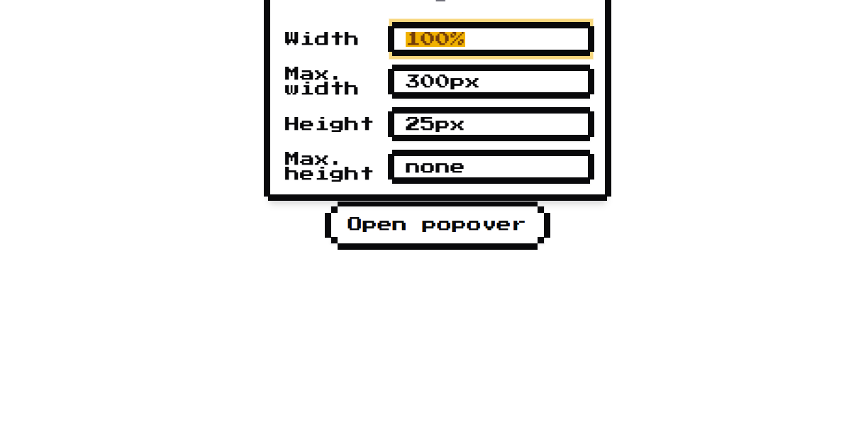 8-bit Popover - 8bitcn/ui 8-bit Popover - 8bitcn/ui