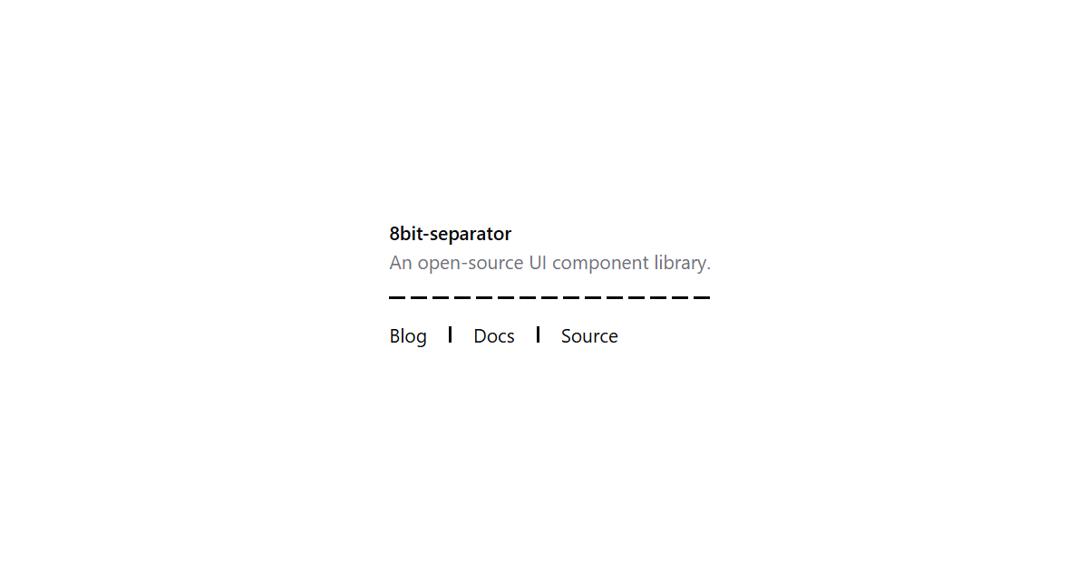 8-bit Separator - 8bitcn/ui